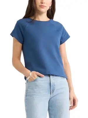 Caslon Short Sleeve Terry Sweatshirt - Navy Denim
