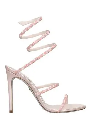Rene Caovilla Embellished Strappy Stiletto Sandals - Pink