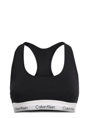 Calvin Klein Cotton-blend Icon Unlined Bralette - Black