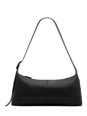AMI Paris Small Taurillon Leather Crossbody Bag - Black