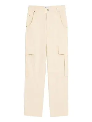 AMI Paris Cargo Cotton Trousers - Ivory