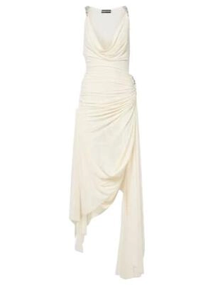 DAVID KOMA David Koma Embellished Draped Midi Dress