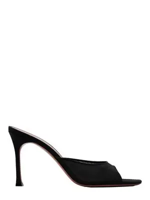 Amina Muaddi Alexa Mesh 95 High-heeled Sandals - Black