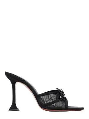Amina Muaddi Eleonora 95 Lace High-heeled Sandals - Black