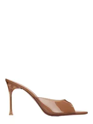 Amina Muaddi Alexa Glass Slipper 95 High-heeled Sandals - Latte