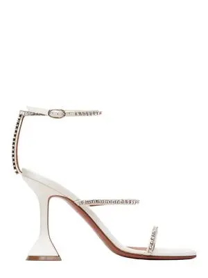 Amina Muaddi Gilda 95 High-heeled Sandals - Ivory