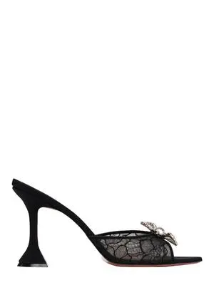 Amina Muaddi Rosie 95 Lace High-heeled Sandals - Black