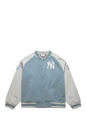 Mitchell & Ness New York Yankees Lightweight Satin Full-snap Jacket - Gray