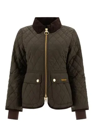 Barbour Quilted Long-sleeved Casual Jacket - Green