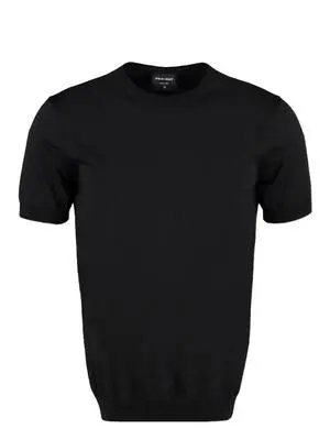 Giorgio Armani Crewneck Short-sleeve Knit Jumper - Black