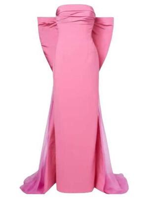 Carolina Herrera Strapless Gown With Back Bow Detail - Pink