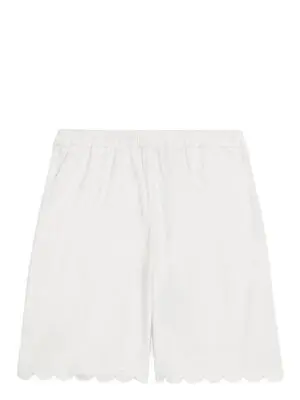 THE GARMENT THE GARMENT Scalloped Cotton Poplin Shorts