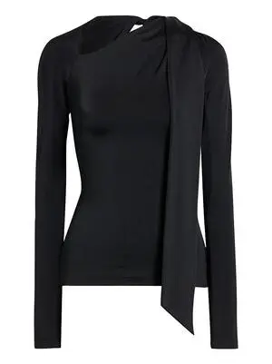 Victoria Beckham Cutout Stretch-jersey Top - Black
