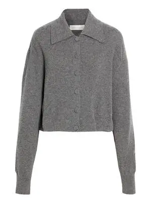 Dries Van Noten Cashmere Collared Cardigan - Dark Gray