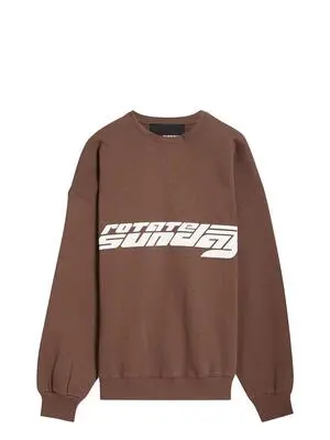 ROTATE BY BIRGER CHRISTENSEN Rotate Birger Christensen Irriis Printed Cotton-Fleece Sweatshirt