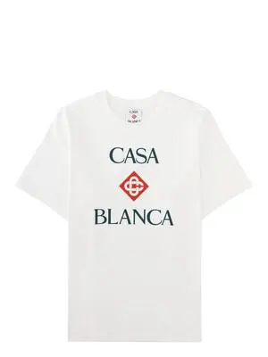 Casablanca T-shirt Con Stampa - White