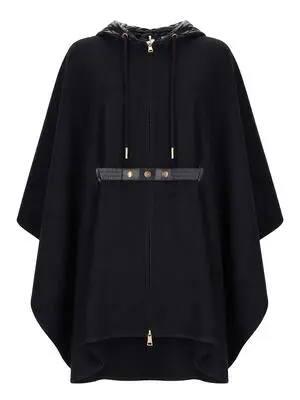 Moncler Padded Wool Blend Cape - Blue