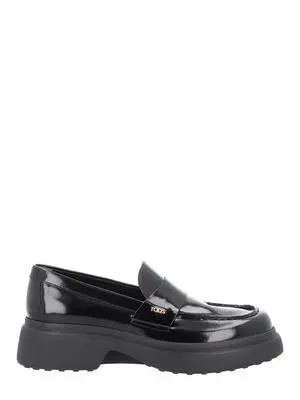 TOD'S Brushed Leather Loafers - Black