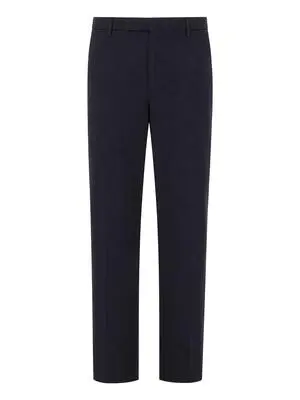 Incotex Cotton Tailored Trousers - Blue