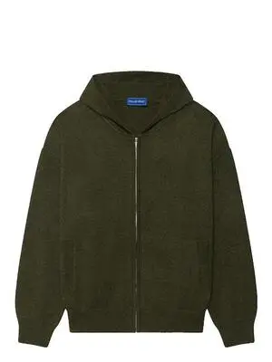 Zadig&Voltaire Camille Cashmere Zip-up Hooded Cardigan - Kaki