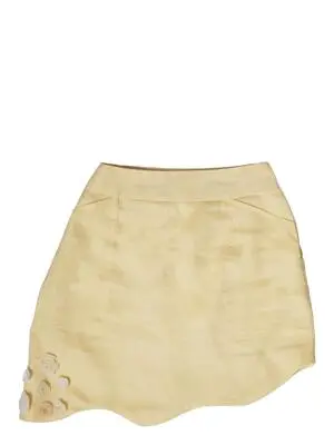 MUDA CLOTHING FZ LLC Daisy Mini Skirt With Floral Embroidery - Yellow