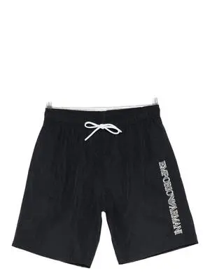 Emporio Armani Logo Swim Shorts - Blue