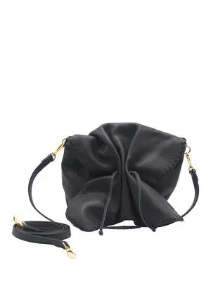 Carlos Falchi Butterfly Leather Bag - Black