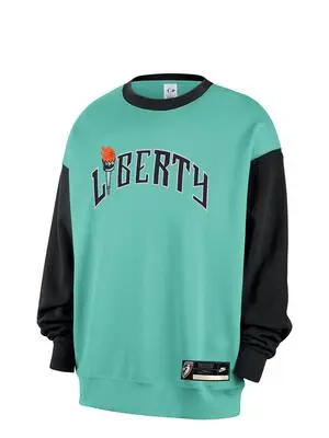 Nike Nike New York Liberty Court Origins WNBA Fleece Crew-Neck Sweatshirt Mint/black