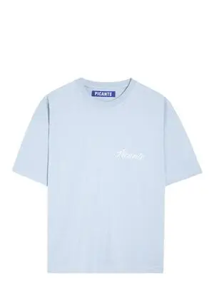 PICANTE Tailor Logo-print Cotton T-shirt - Blue