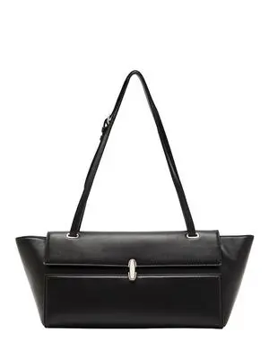 Savette Trapeze Leather Shoulder Bag - Black