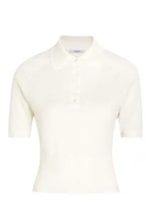 Givenchy Logo-embroidered Cotton And Silk-blend Polo Shirt - Ivory