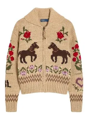 POLO RALPH LAUREN Polo Ralph Lauren Intarsia Zip-Up Cardigan