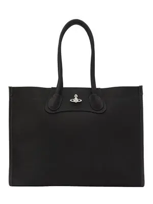 VIVIENNE WESTWOOD Troy Twill Tote Bag - Black