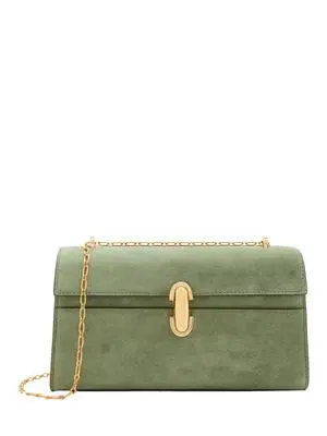 Savette Chain Symmetry Suede Pochette - Teal