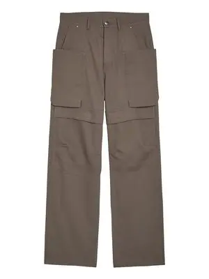 Rick Owens Stefan Wool Cargo Trousers - Brown