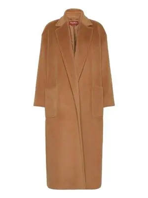 Max Mara Belted Virgin Wool Coat - Camel
