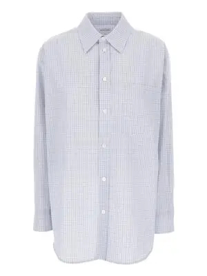 Bottega Veneta Checked Button-down Shirt - White