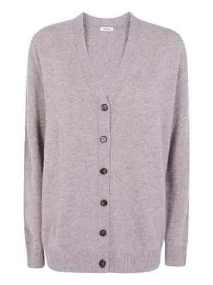Aspesi V-neck Long-sleeve Knit Top - Gray