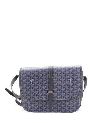 Goyard Belvedere Ii Messenger Bag Coated Canvas Mm - Grey
