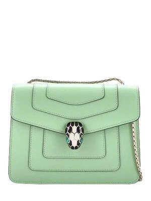 BVLGARI Serpenti Forever Square Shoulder Bag Leather Small - Green