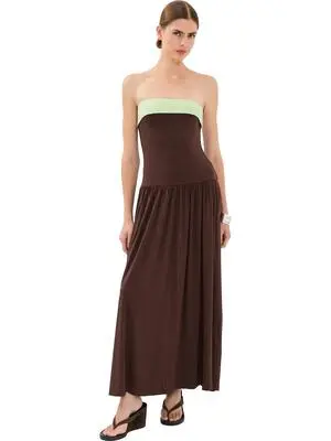 NIA Santo Maxi Dress - Coffee
