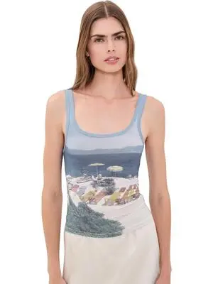 YELLOW THE LABEL Fara Tank - Blues
