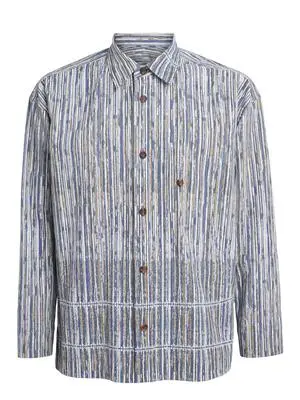 Issey Miyake Cotton Curviness Shirt - Blue