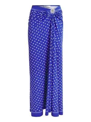 Christopher Esber Bandana Orbit Maxi Skirt - Blue