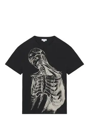 Alexander McQueen Cotton Sketch Anatomy T-shirt - Neutral