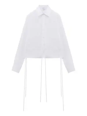Alexander McQueen Cotton Drawstring Waist Shirt - White