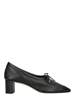 AeydĒ Narissa Leather Block Heel Pumps - Black