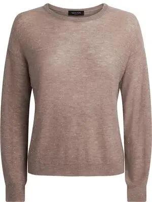 Fabiana Filippi Merino Wool-blend Embellished Sweater - Brown