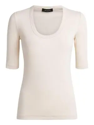 Fabiana Filippi Rib-knit Embellished Top - Beige