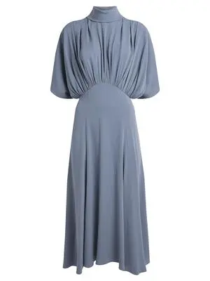 Agnona Draped Kimono Maxi Dress - Blue